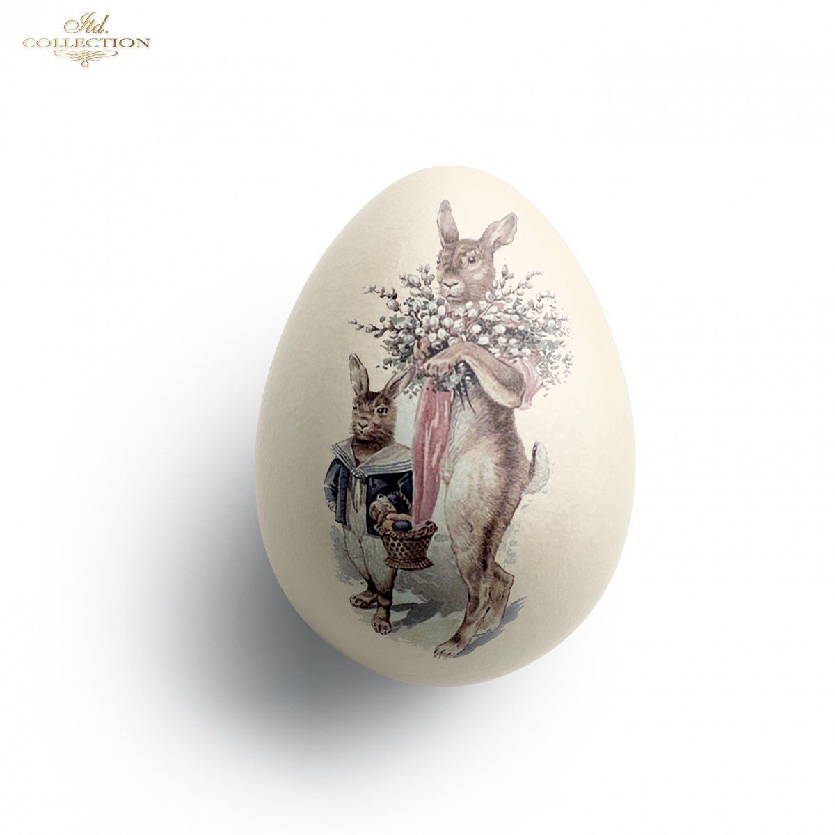 Papier de Riz Lapins Cottage R1578 - Ateliergrisceleste